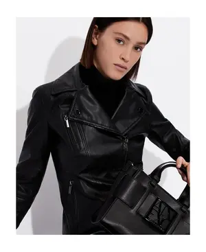 Armani Exchange Logo Structured Tote