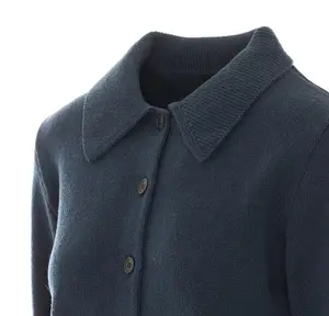 A.p.c. Long Sleeve Cardigan With Turn-down Collar