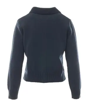 A.p.c. Long Sleeve Cardigan With Turn-down Collar - No