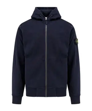 Stone Island Zip-up Hooded Jacket - Blue
