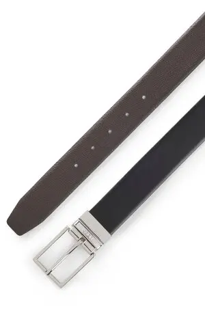 Hugo Boss Logo Engraved Reversible Belt