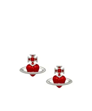 VIVIENNE WESTWOOD Orb Embellished Earrings - Red
