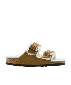 BIRKENSTOCK Logo Slippers - Brown
