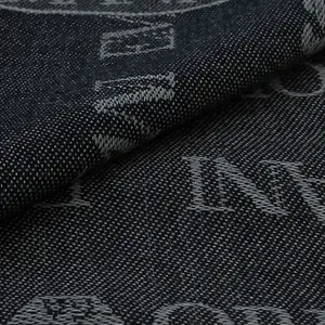 Emporio Armani Logo Patterned Fringed Scarf
