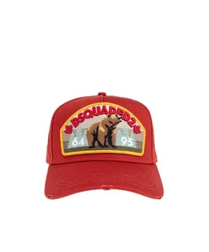 Dsquared2 Logo Patch Baseball Cap - Red