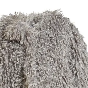 Tagliatore Faux Fur Crewneck Jacket