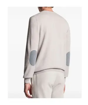 FAY Elbow-patch Round Neck Knitwear