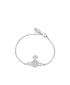 VIVIENNE WESTWOOD Logo Embellished Bracelets - Silver