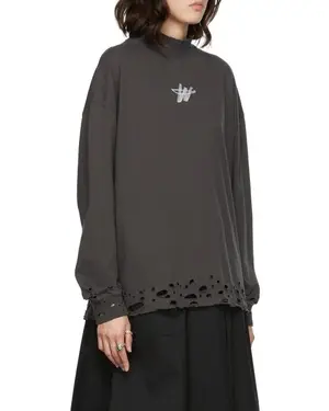 We11Done Distressed-hem Sweatshirt