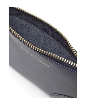 Comme Des Garçons Top-zip Leather Pouch Wallet