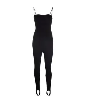 Amina Muaddi Stirrup-cuff Fitted Bodysuit - Black