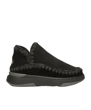 Mou Stitch-trim Ankle Boots - Black
