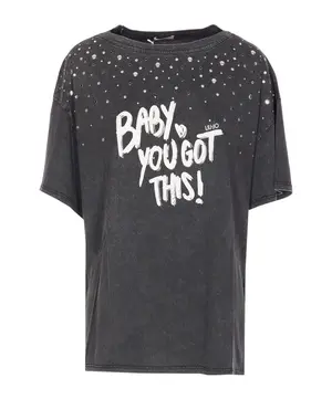 Liu Jo Short Sleeved Crewneck T-shirt - Black