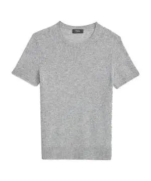 Theory Short-sleeved Cashmere T-shirt - Gray