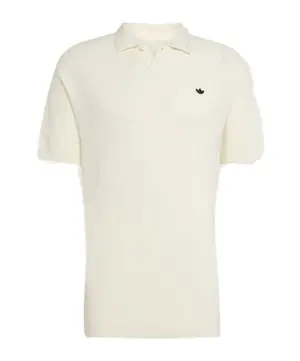 ADIDAS ORIGINALS Logo-plaque Polo Shirt - Ivory