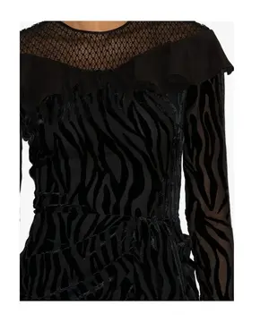 Isabel Marant Étoile Zebra Sheer Asymmetric Dress