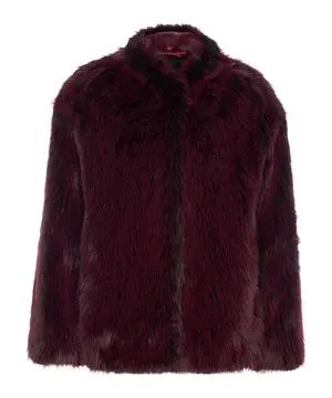 Patrizia Pepe Faux Fur Coat - Black