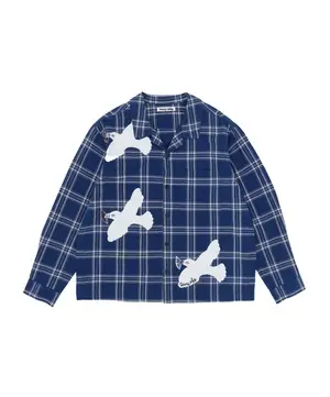 STORY MFG. Greetings Shirt Ls Doves - Bleu