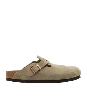 BIRKENSTOCK Boston Suede Mules - Brown