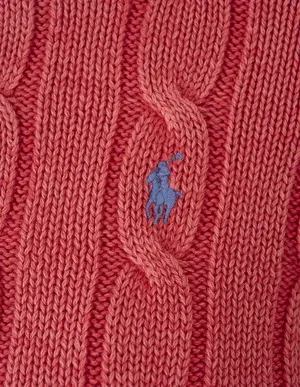 Polo Ralph Lauren Embroidered Cable-knit Jumper - Red