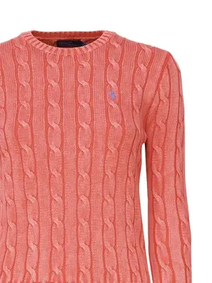 Polo Ralph Lauren Embroidered Cable-knit Jumper - Red