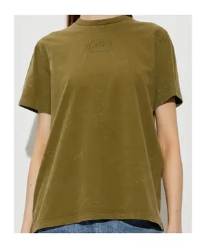 GANNI Logo Print T-shirt