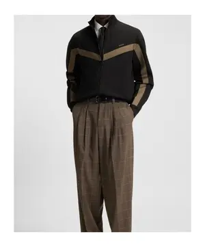 Hugo Boss Panelled Zip-up Sweater