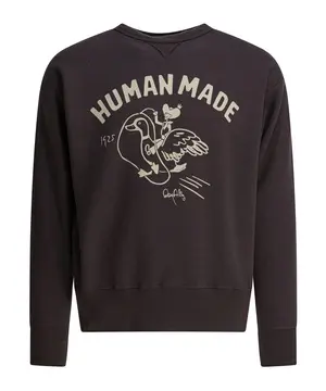 HUMAN MADE Graphic Print Cotton Sweatshirt - Brown