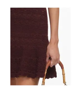 SELF-PORTRAIT Scalloped Hem Flared Mini Skirt