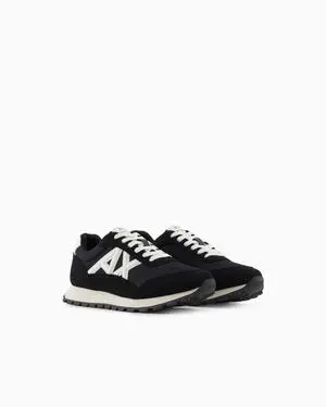 Armani Exchange Logo-detail Mesh Panel Sneakers