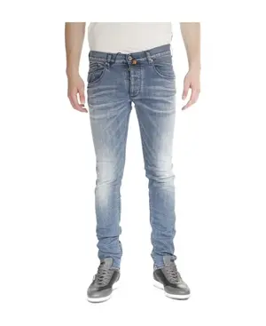 Emporio Armani Logo Denim Pants - Gray