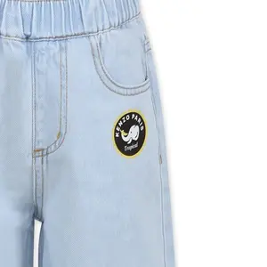 Kenzo Elastic Waist Printed Denim Shorts