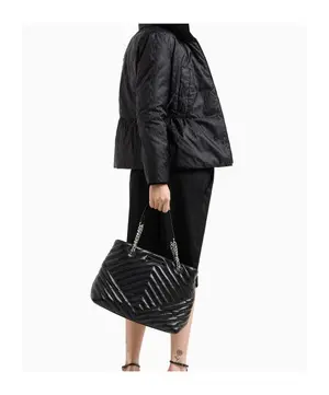 Armani Exchange Matelassé Tote Bag With Chain Straps