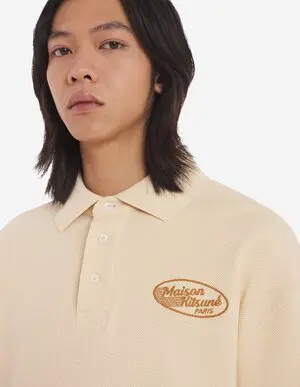 Maison Kitsuné Oversize Textured Polo Shirt