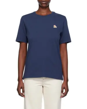 Maison Kitsuné Maison Kitsun Chillax Fox Patch Crewneck T-shirt