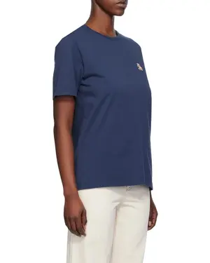 Maison Kitsuné Maison Kitsun Chillax Fox Patch Crewneck T-shirt