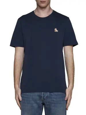 Maison Kitsuné Maison Kitsun Chillax Fox Patch Crewneck T-shirt