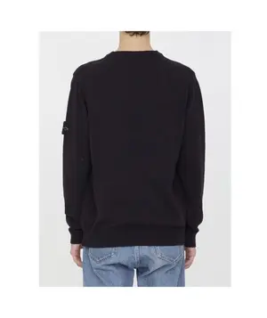 Stone Island Logo Patch Crewneck Knitted Jumper