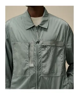 C.P. COMPANY Logo Embroidered Zip-up Jacket