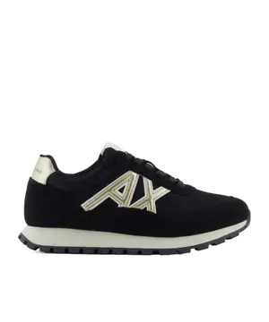 Armani Exchange Ax Logo Detail Sneakers - Black