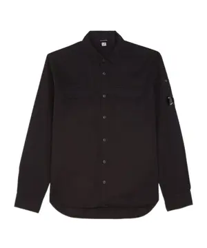 C.P. COMPANY Gabardine Utility Shirt - Black