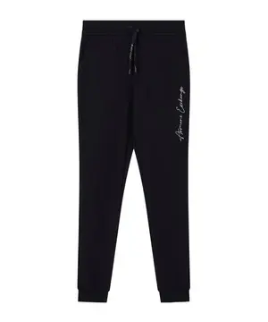 Armani Exchange Jogger Trousers In Mixed Fabric - Black