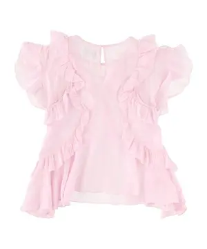 Isabel Marant Étoile Nalou Ruffled Sheer Top - Light Pink