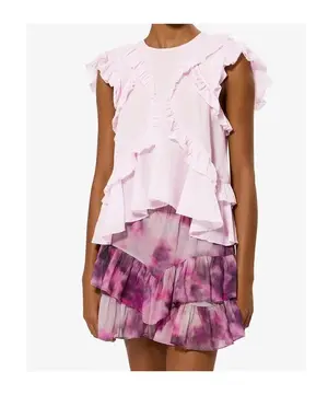 Isabel Marant Étoile Nalou Ruffled Sheer Top - Light Pink