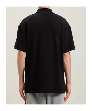 Palm Angels Curved Logo Embroidered Polo Shirt