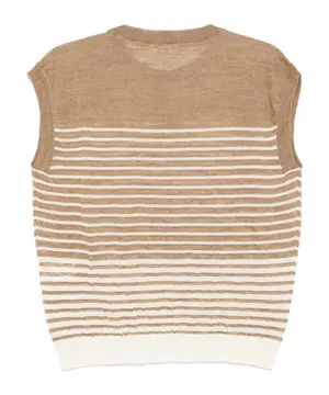 ROBERTO COLLINA Striped Sleeveless Sweater