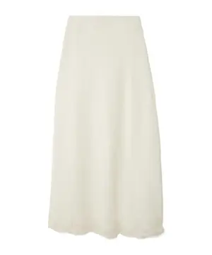 Rixo RIXO Crystal Lace-Trimmed Midi Skirt No