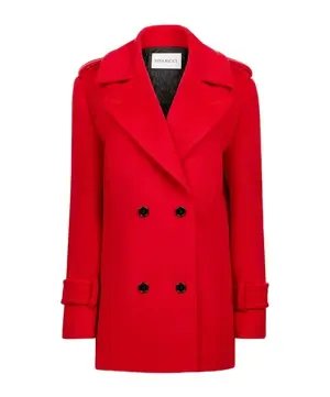 Nina Ricci Double-breasted Peacoat - Red