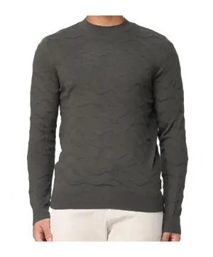 Armani Exchange Long-sleeved Knitted Shirt - Sage