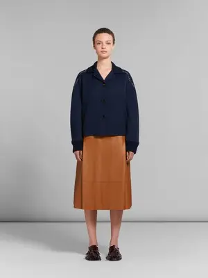 Marni Decorative-stitching Wool-blend Shirt Jacket